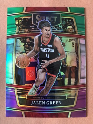 2021 Select Jalen Green Rookie Card RC Green White Purple Prizm #7 | eBay