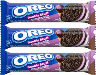 Oreo Creme Biscuits Berry Chocolate Top Double Stuff 131g 2p 4p 12p 18p ...