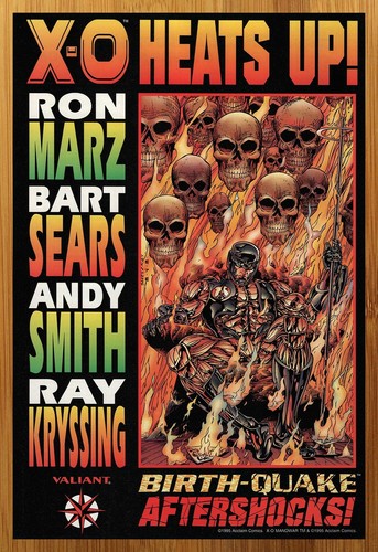 1995 X-O Manowar Vintage Print Ad/Poster Birthquake Bart Sears Comic Promo Art | eBay