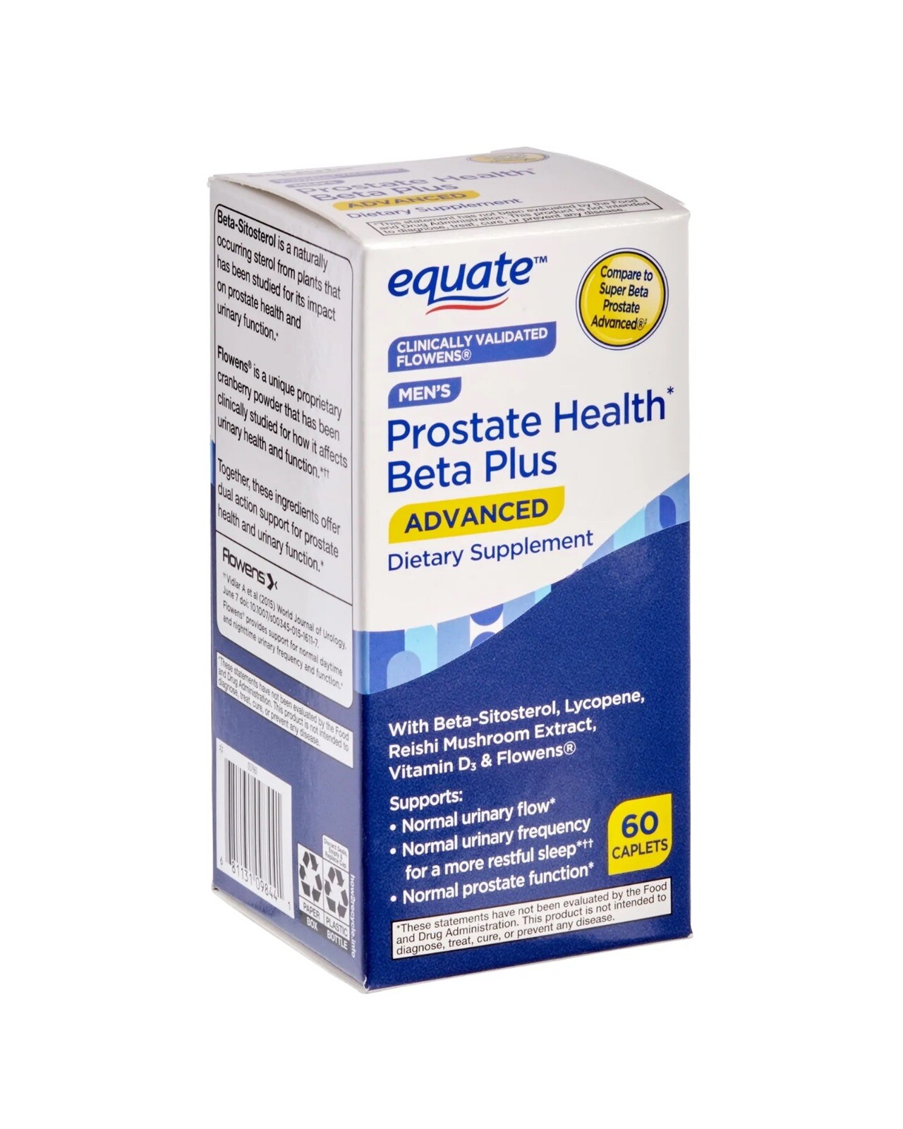 Equate Men's Prostate Health Beta Plus Advanced, 60 Count | eBay