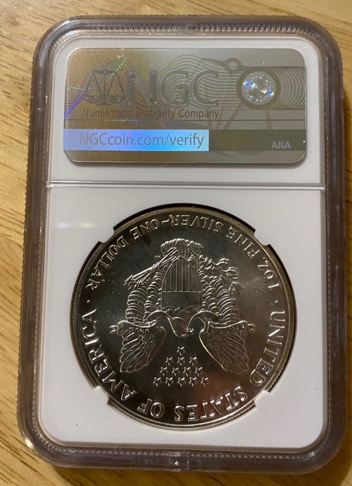 1989 P Walking Liberty American Eagle Silver Dollar, NGC Graded: MS 69 ...