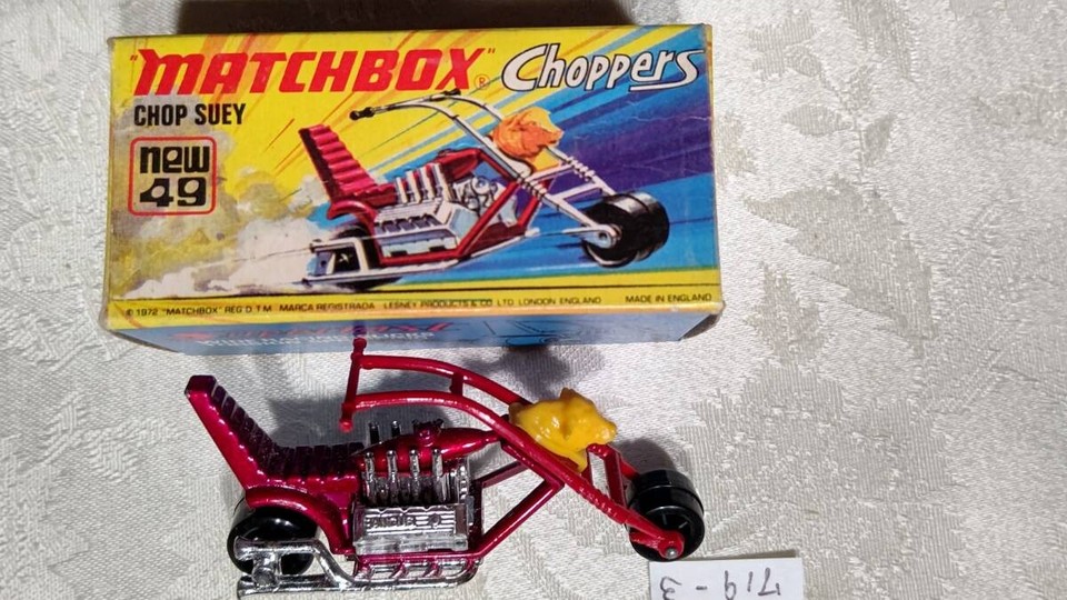 719 3 1972 Period Item British Made LESNEY MATCHBOX new49 choppers CHOP ...