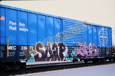 Vtg 2008 Train Slide 31972 Boxcar MEC Pan Am Railways Sunbury PA X4B143 ...