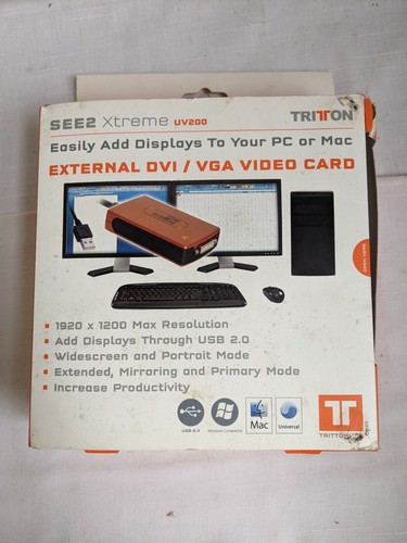 Triton SEE2 Xtreme UV200 external dvi/vga video card | eBay