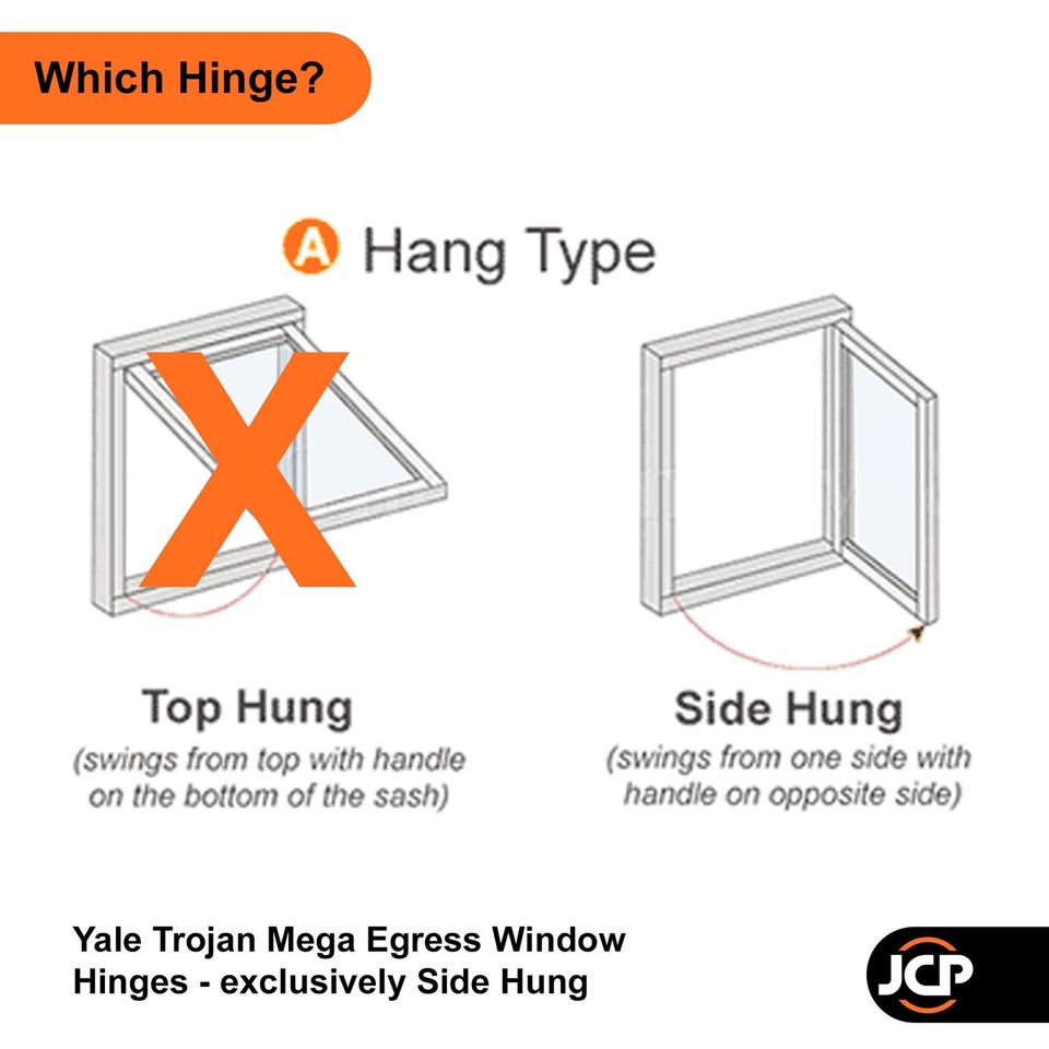 Egress Fire Escape Upvc Window Hinges Heavy Duty Side Hung Trojan Mega ...