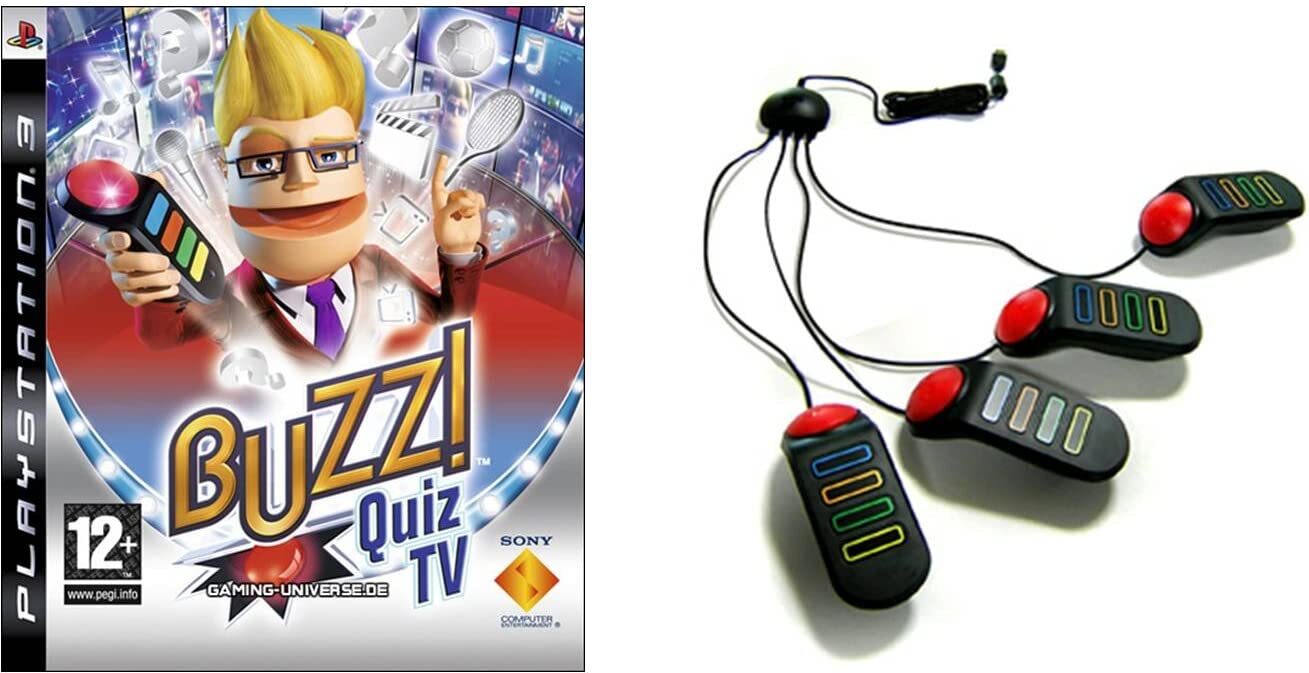 ps3 BUZZ! QUIZ GAMES + Official BUZZERS Controllers - Make Your ...