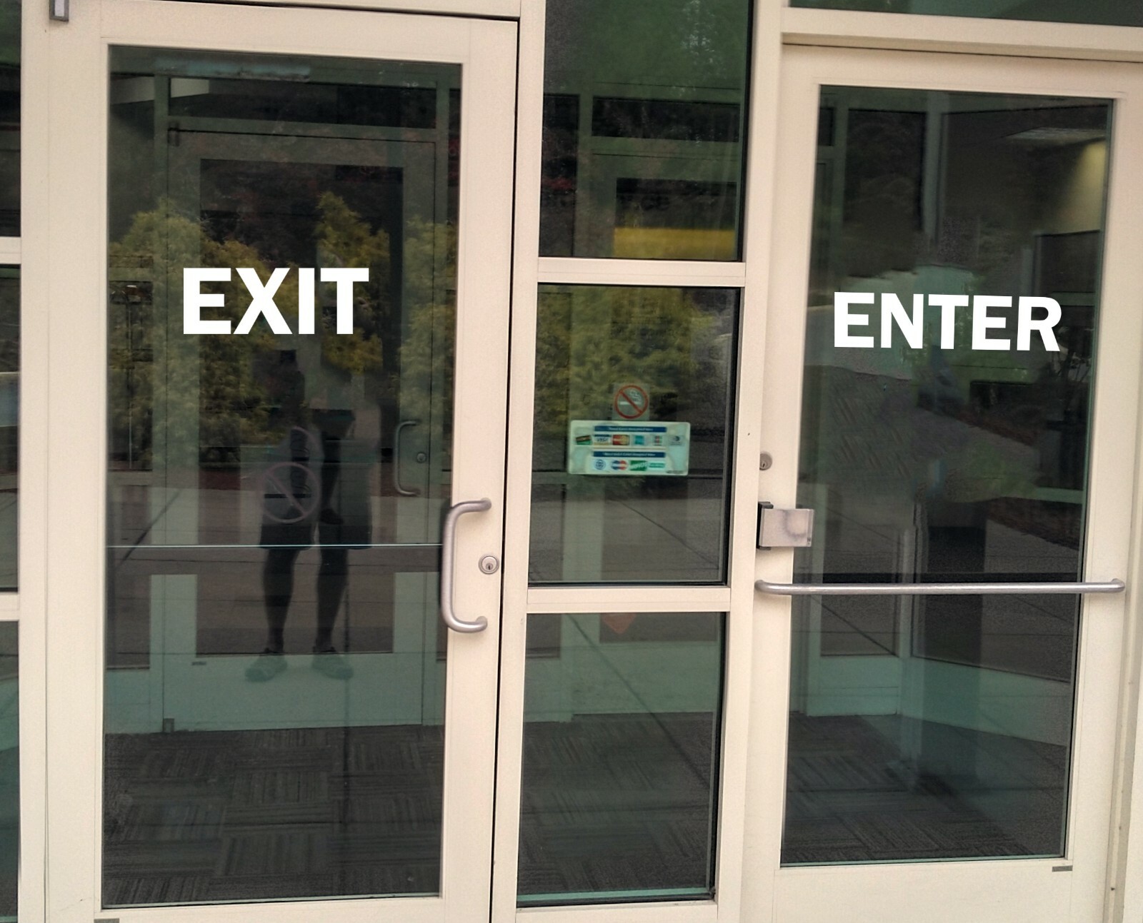 Enter Exit Vinyl Decals - Office Business Entrance Door Signs - Die Cut ...