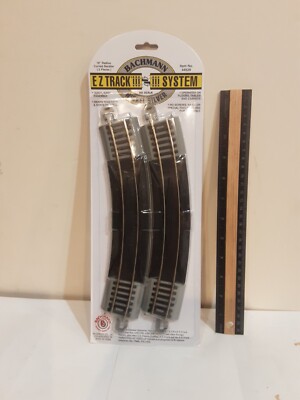 BACHMANN E-Z TRACK SYSTEM SILVER NICKEL 18" RADIUS CURVED RERAILER HO ...
