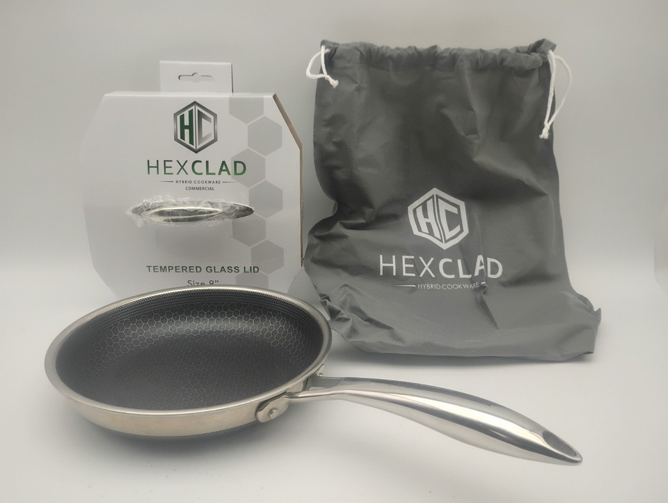 HexClad Hybrid Non-Stick 8-inch Frying Pan - HEX8PAN Hybrid Cooking Pan ...