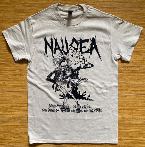 NAUSEA t-shirt 90s NYC crust punk doom disrupt dystopia misery ANARCHO ...