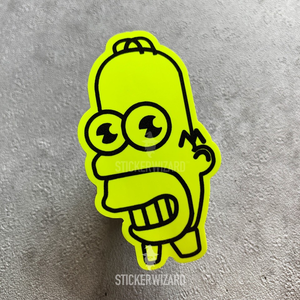 The Simpsons Mr Sparkle, Homer, Fluorescent Yellow Sticker | eBay