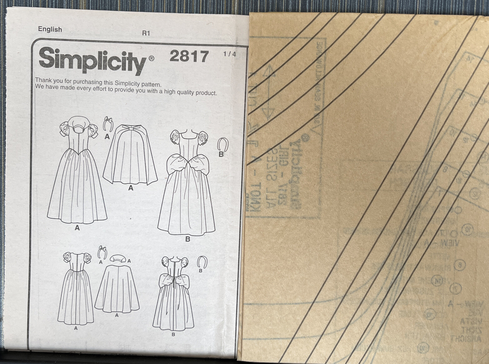 Snow White Cinderella Dress Disney Pattern Simplicity 2817 K5 7 - 14 ...