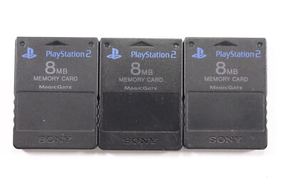 (3) OEM Original Playstation 2 PS2 8MB Memory Card (SCPH-10020) | eBay