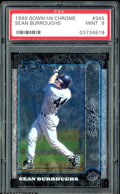 1999 Bowman Chrome #345 Sean Burroughs Padres RC Rookie PSA 9 MINT ...