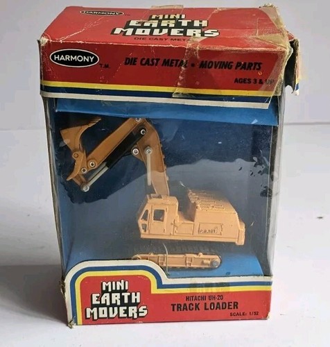 Vintage 1980 Harmony 1/52 Mini Earth Movers Hitachi UH-20 Track Loader ...