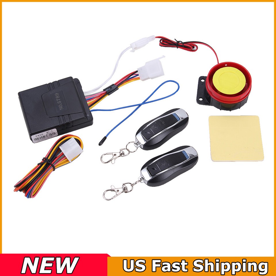 New Motorcycle Scooter ATV Security Alarm System Anti-theft Remote ...