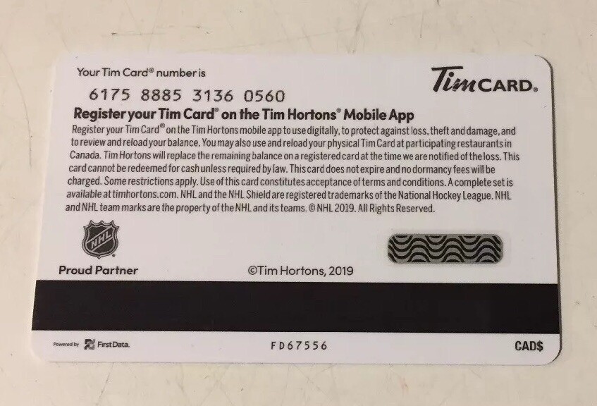 2019 TIM HORTONS NHL EDMONTON OILERS GIFT/TIM CARD NEW | eBay