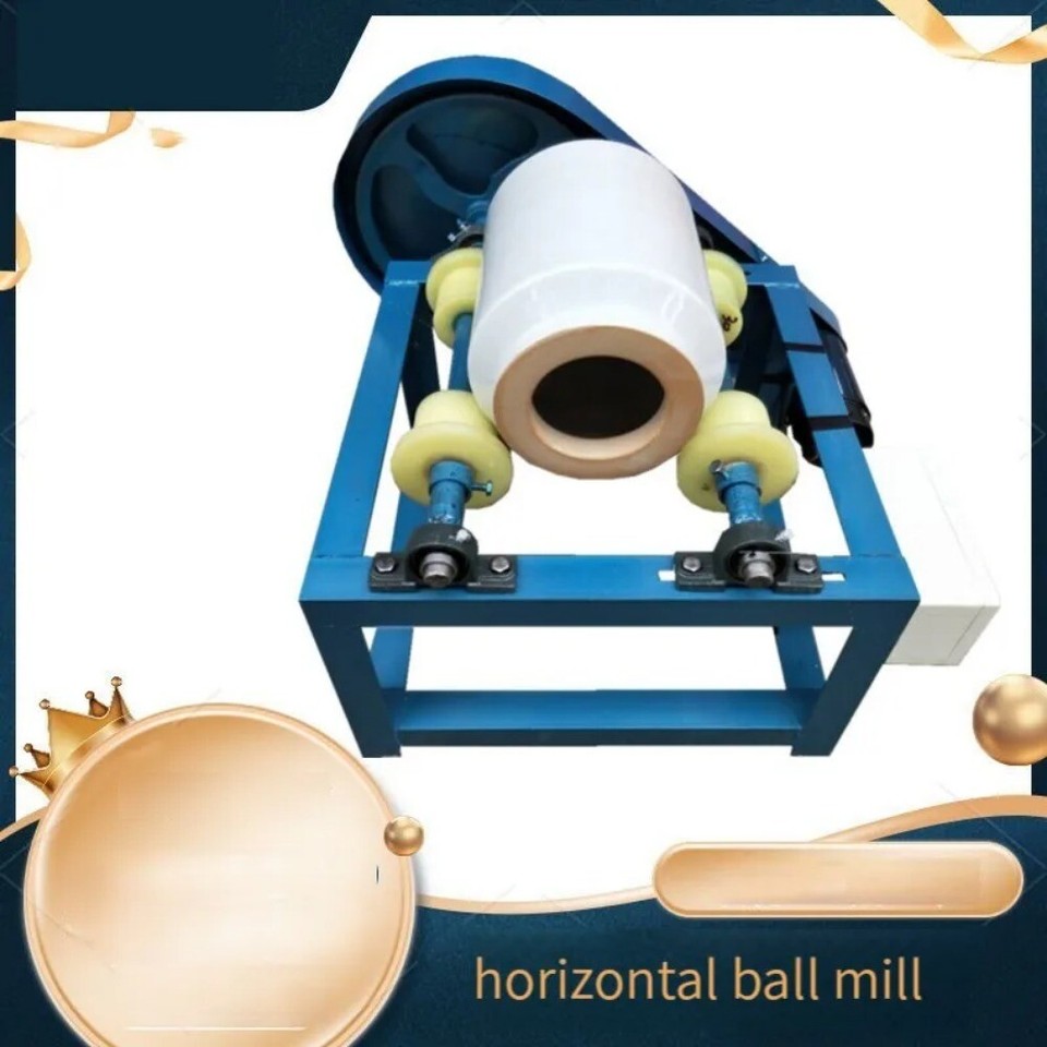 Horizontal Drum Small Laboratory Ball Mill Enamel Grinding Glaze Quartz ...