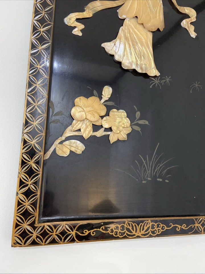 Oriental Geisha Pearl Shell Wall art Panel | eBay UK