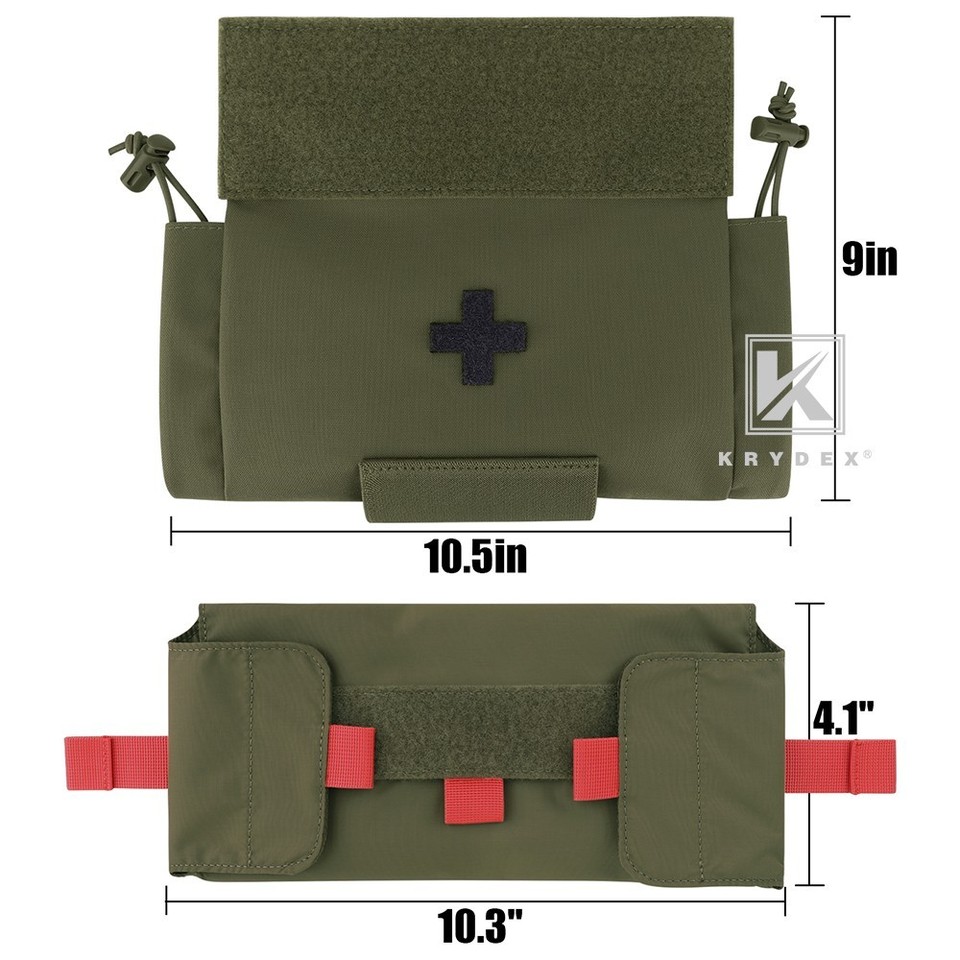 KRYDEX Roll Up IFAK Drop Pouch Med EMT First Aid Pack fo Plate carrier ...