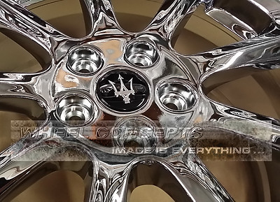 "Maserati Quattroporte GT Black/Chrome Center Cap Wheel Cover 18-19-20 ...