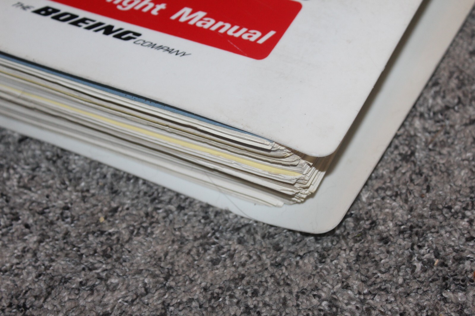 Boeing 747 Flight Manual Airline Factory Binder with Dept of Trans Data ...