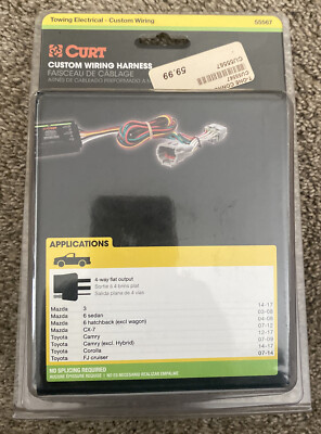 Curt 55567 Custom Wiring Harness for Mazda 6/3 / Toyota FJ Cruiser ...