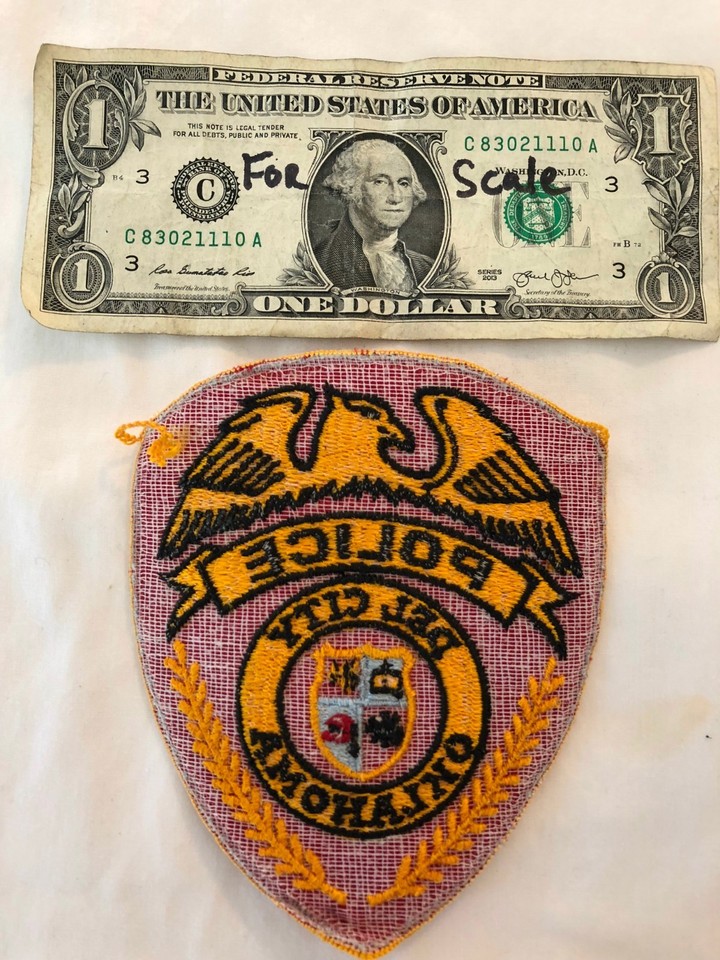 Rarer RED Del City Oklahoma Police Dept. Patch Mint un-sewn Oklahoma ...