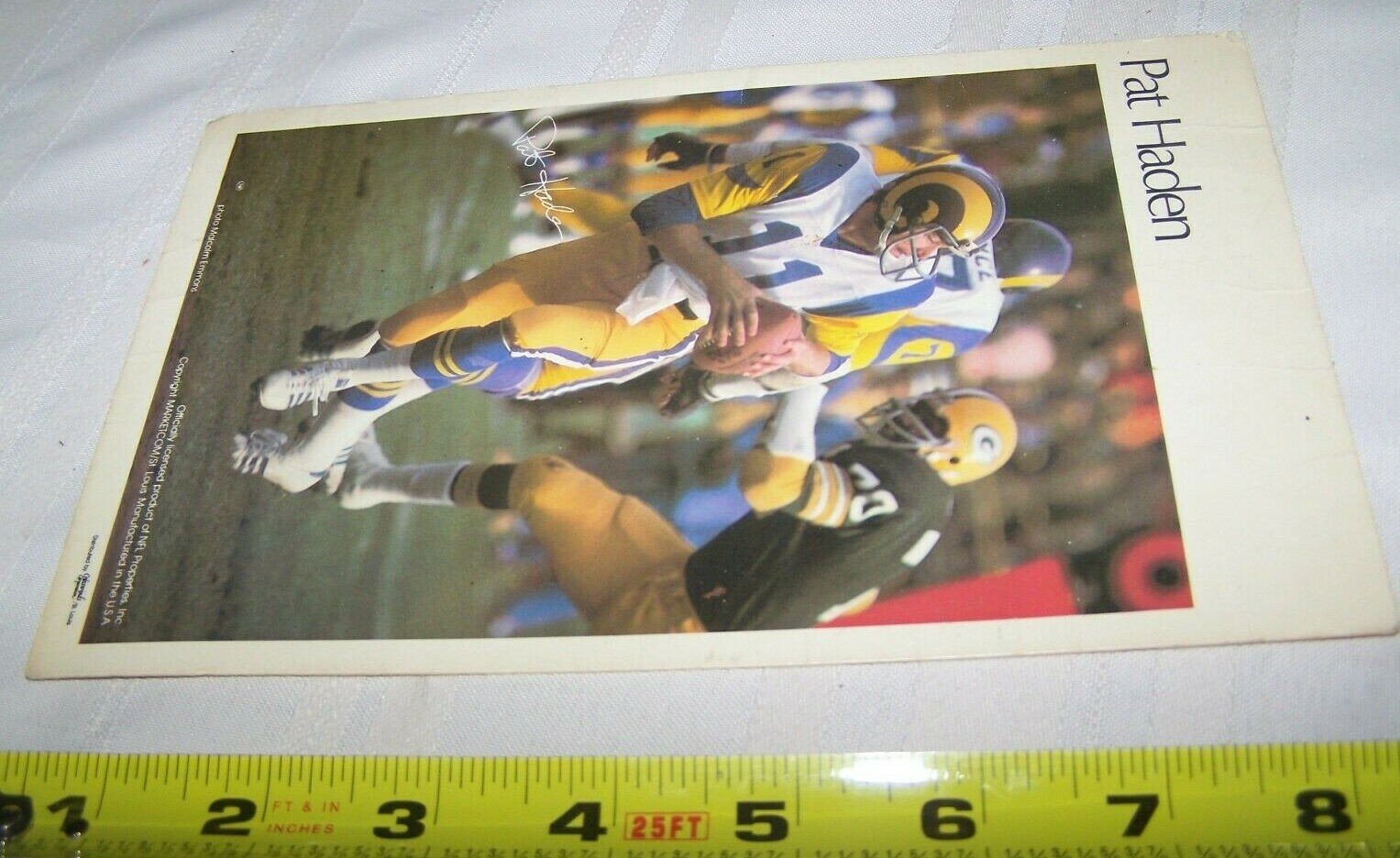 1981 St. Louis Marketcom #41 NFL Los Angeles Rams Pat Haden Mini-Poster ...