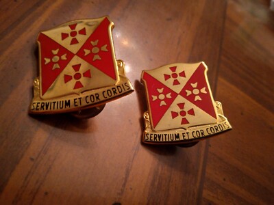 U.S. Army Pair Of Dui's - Servitium Et Cor Cordis (23-2261) | eBay