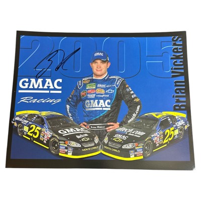 Brian Vickers Autograph Signed 8x10 Promo Stat Photo NASCAR GMAC Racing ...