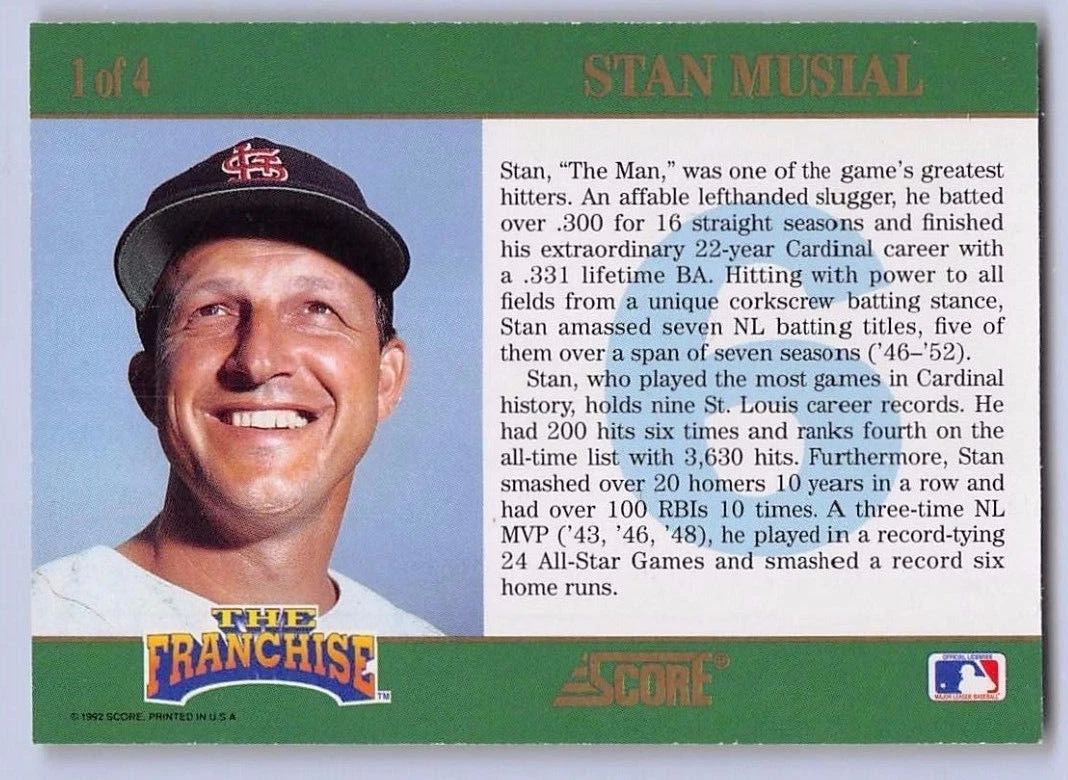 Stan Musial Baseball Card