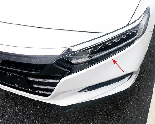 Front Headlight Lamp For 18-2021 Honda Accord Eyebrow Strip Trim Gloss ...