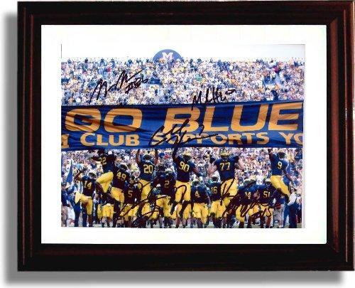 16x20 Gallery Frame Michigan Wolverines Autograph Promo Print "Go Blue ...