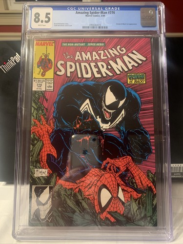 AMAZING SPIDER MAN #316 CGC 8.5 (White Pages) Venom / Mcfarlane Cover ...