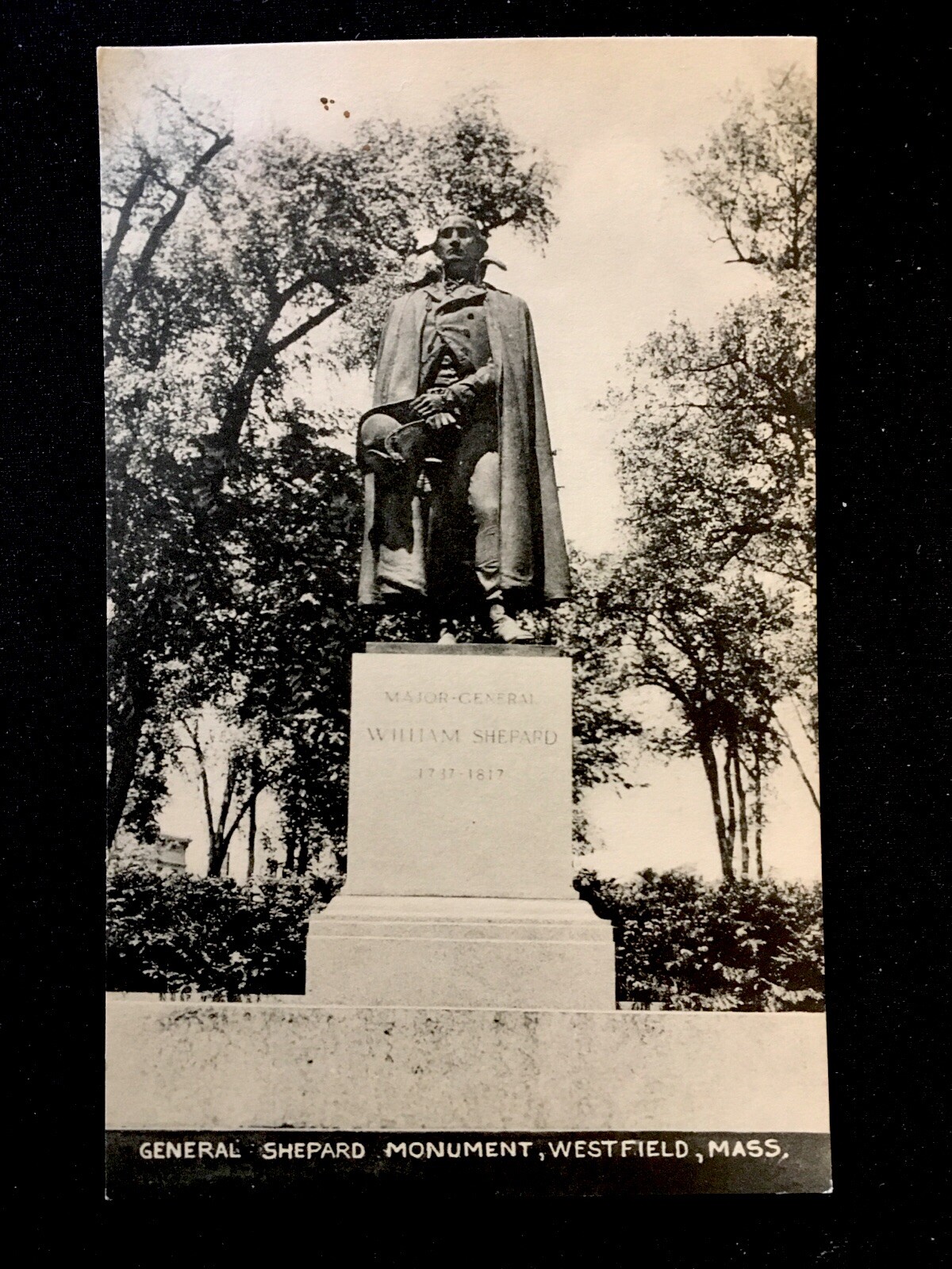 c1940's General Shepard Monument, Westfield, Mass. Vintage BW Picture ...