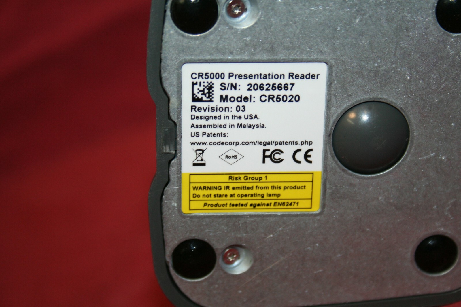 ABC Code CR5020 CR5000 QR-Code Barcode Reader with 6' USB Cable, 1D and ...