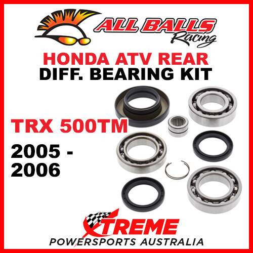 25-2061 HONDA TRX500TM 2005-2006 ATV REAR DIFFERENTIAL BEARING & SEAL ...