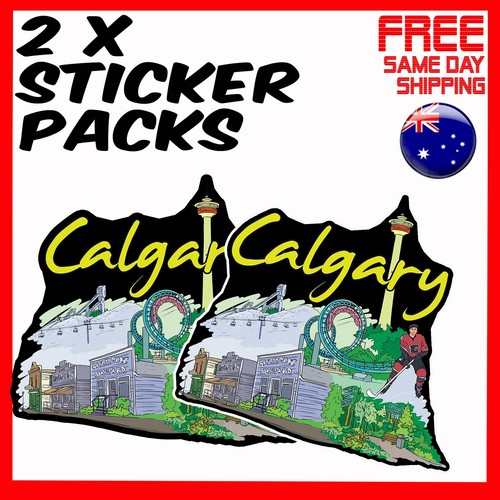 2 x Stickers - Calgary Canada Country Flag Destination Car Bumper ...
