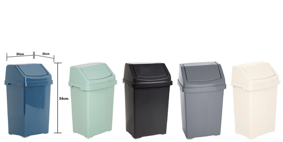 8L/25L/50L/80L Plastic Waste Storage Dustbin Rubbish Bin Kitchen/Garden ...