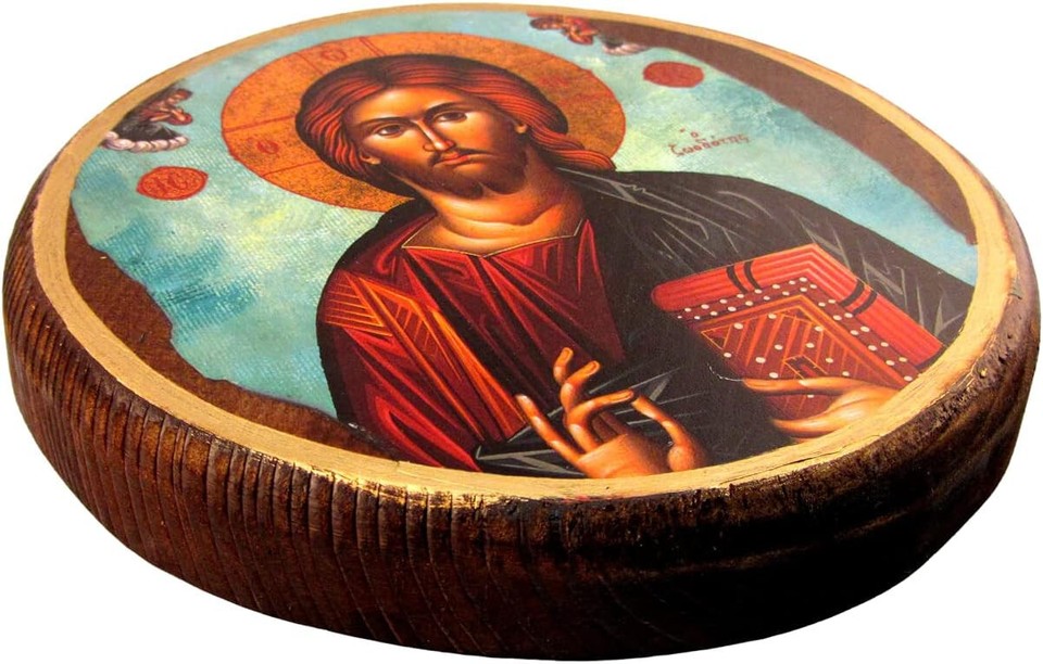 Jesus Christ - Greek Byzantine Orthodox Handmade Wood Icon ST2 | eBay
