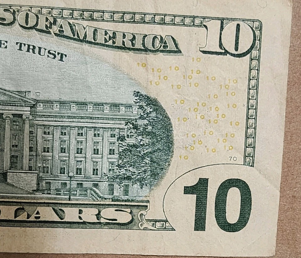 $10 FANCY SERIAL NUMBER USA TEN DOLLAR BILL BANK NOTE | eBay