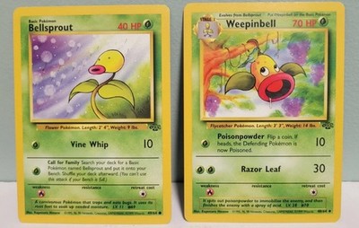 Pokemon TCG Bellsprout & Weepinbell Jungle Edition Unilimited Regular ...