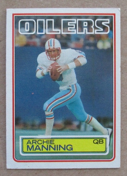ARCHIE MANNING Houston OILERS 1983 TOPPS FOOTBALL CARD #278 | eBay