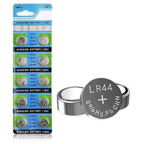 Cotchear 10 Pcs AG13 LR44 357A S76E G13 Alkailine Coin Batteries 357A ...