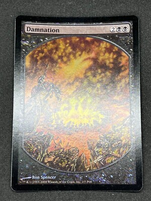 Magic the Gathering MTG Damnation Black Full Art Textless MPR Foil ...