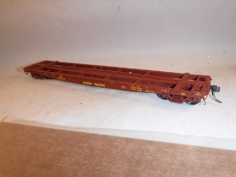 ExactRail Platinum HO Union Pacific UP 53'-6" GSC Plain Flat 43'-3" TCs ...