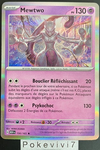 Carte Pokemon MEWTWO 150/165 HOLO EV3.5 Ecarlate et Violet MEW 151 FR ...