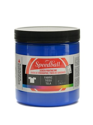 SPEEDBALL FABRIC Screen Printing Ink 8 Ounce #4562 BLUE T-Shirts FAST ...