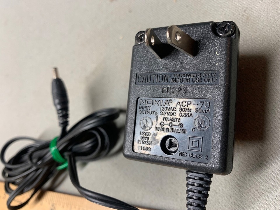 Nokia ACP-7U Phone AC Charger | For Nokia | 12 V | 6 ft | Wired | Black ...